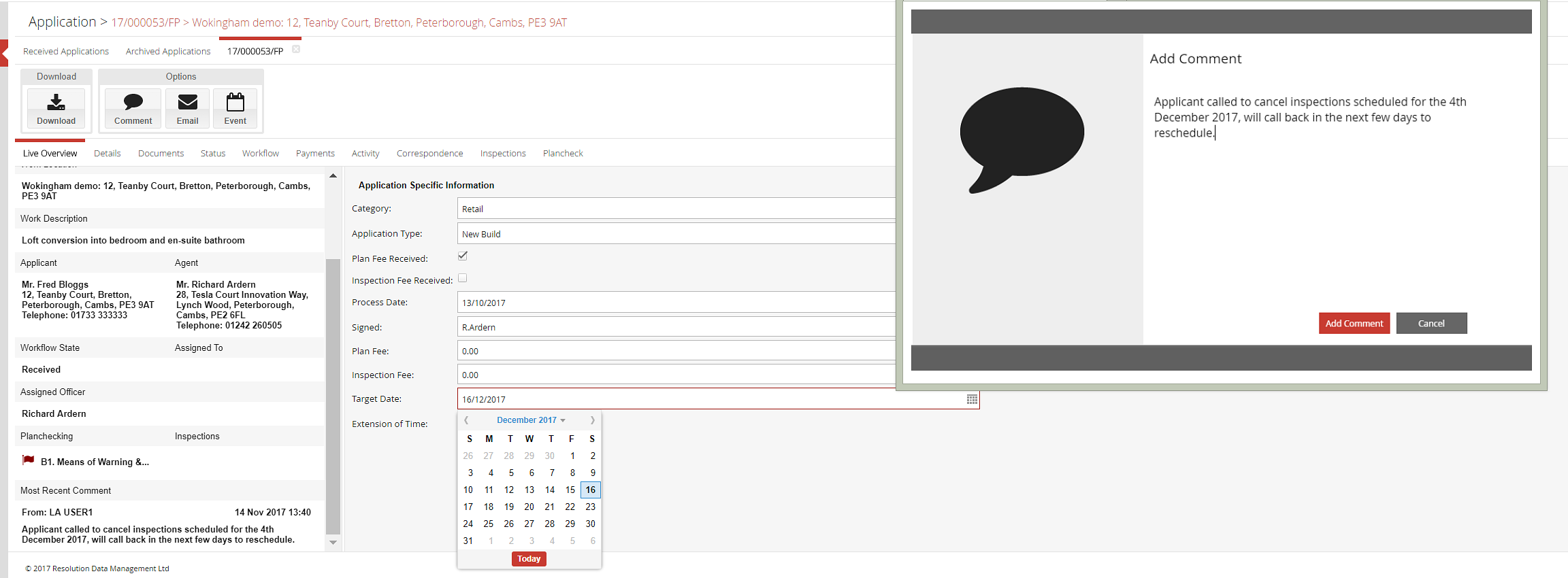 The 'Live Overview' Tab